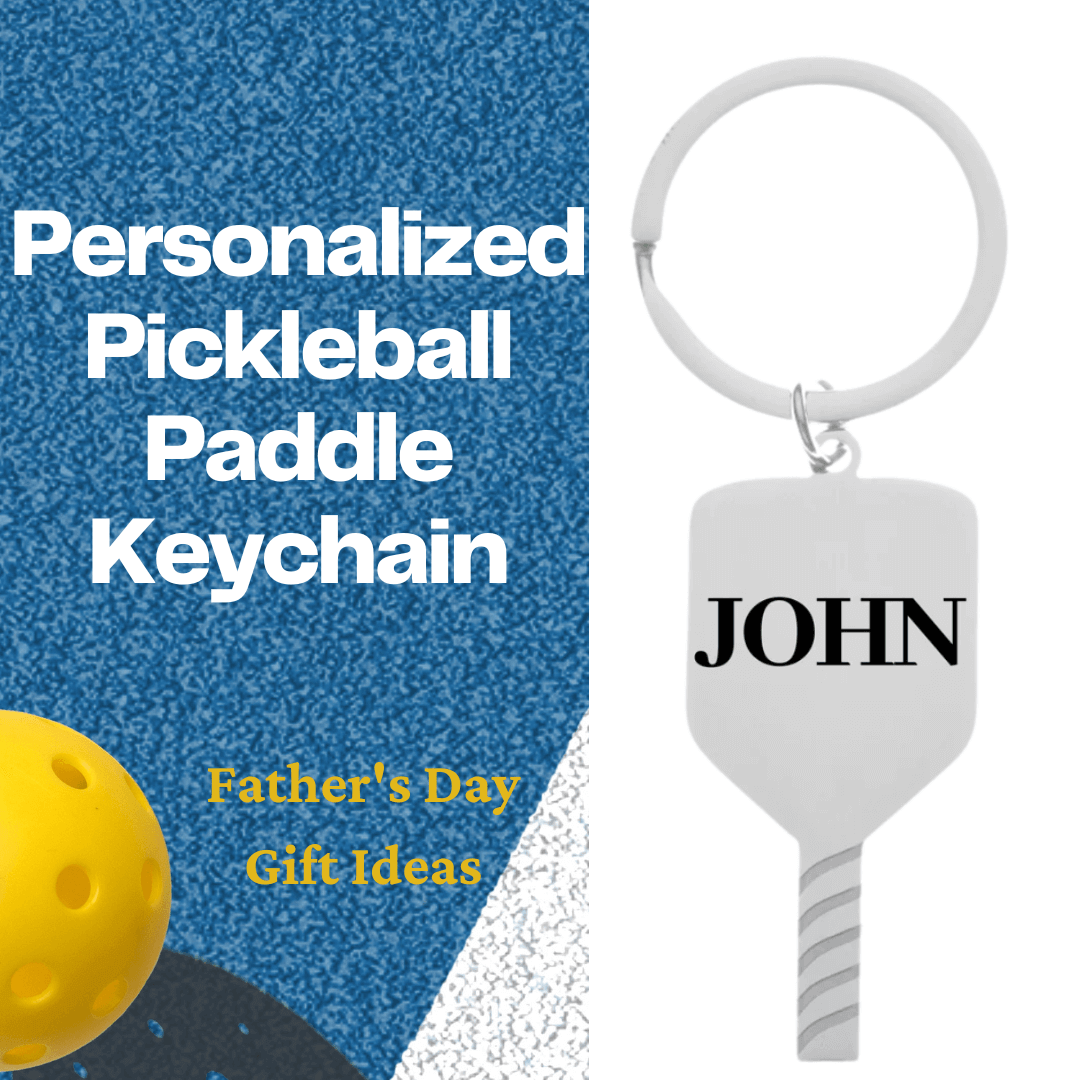 Best Gift for Dad: Personalized Pickleball Keychain | Born to Rally