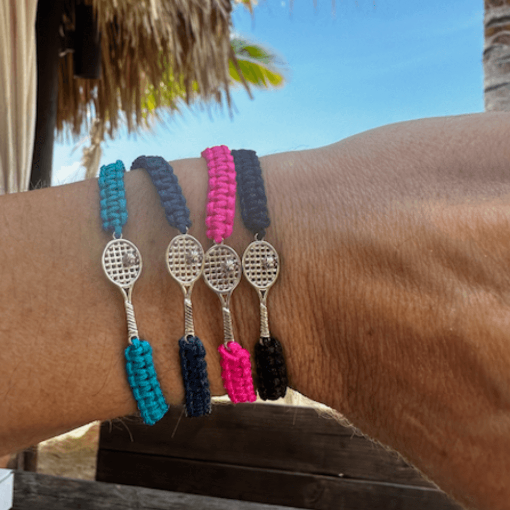 Tennis Racket Adjustable Rope Bracelet - Pick Color | Born to Rally