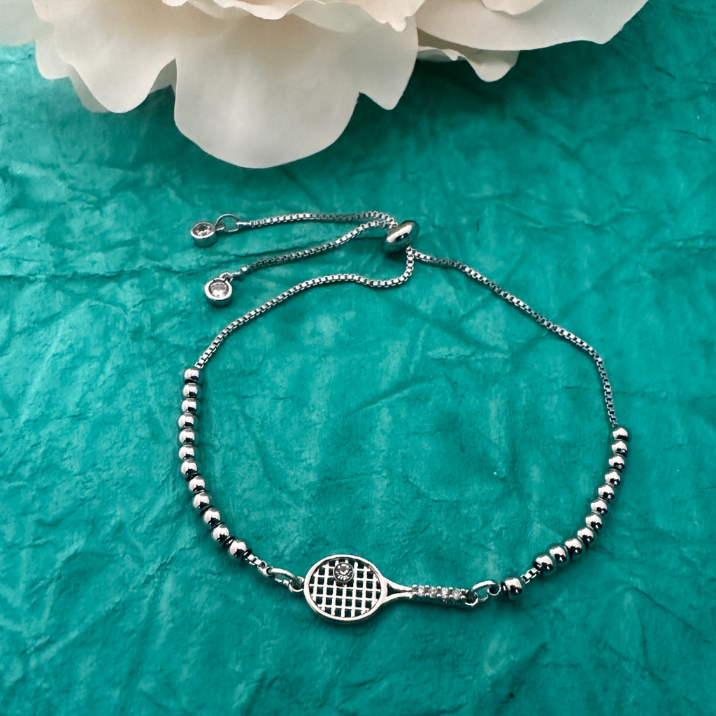 Beaded Tennis Racket Bracelet - Best Tennis Gift | Born to Rally