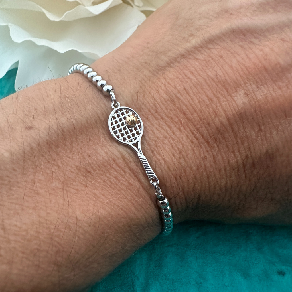 Beaded Tennis Racket Bracelet - Best Tennis Gift | Born to Rally