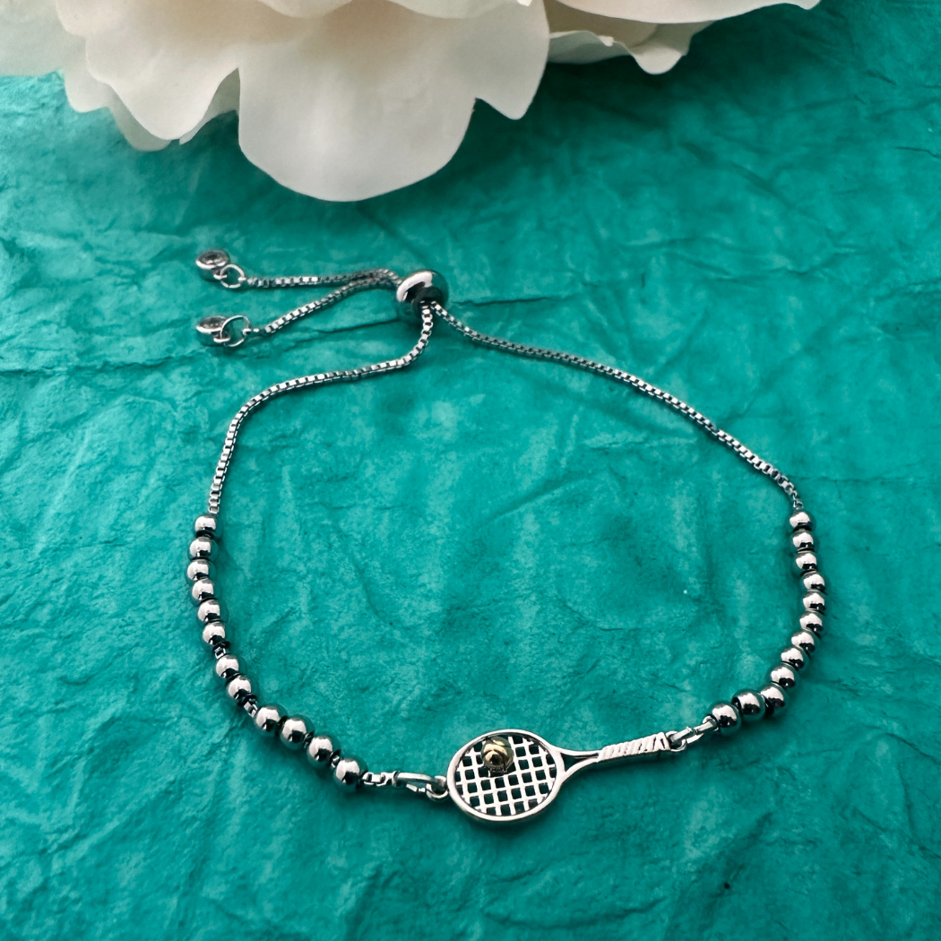 Beaded Tennis Racket Bracelet - Best Tennis Gift | Born to Rally