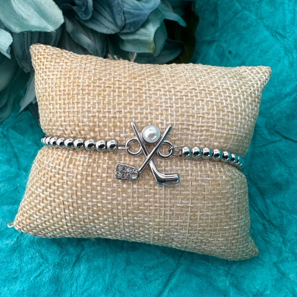 Golf Pearl Beaded Bracelet