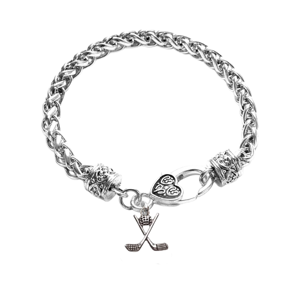 Silver Golf Charm Rope Bracelet- Pick Style - Born to Rally