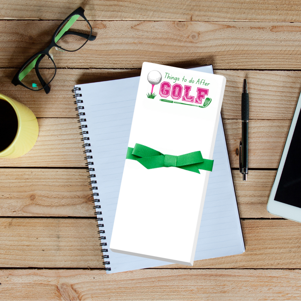 Golf Notepad - To Do After Golf| Born to Rally