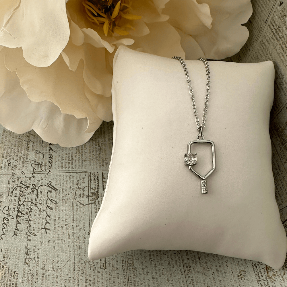 Pickleball Charm Necklace - Handmade in the USA - Born to Rally