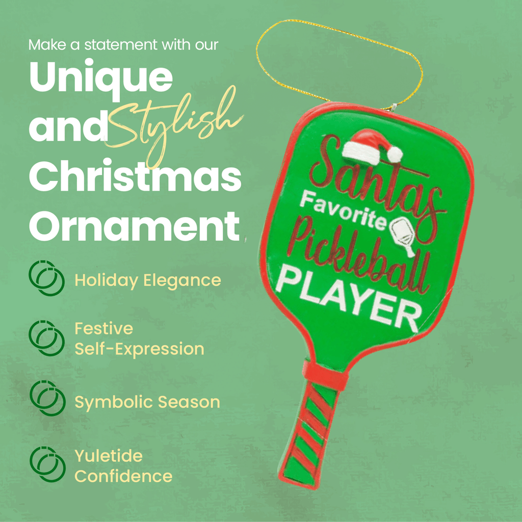 Pickleball Ornament - Santa's Favorite Pickleball Player | Born to Rally