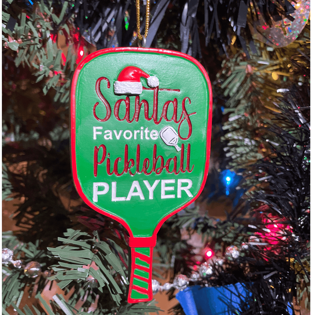 Pickleball Ornament - Santa's Favorite Pickleball Player | Born to Rally