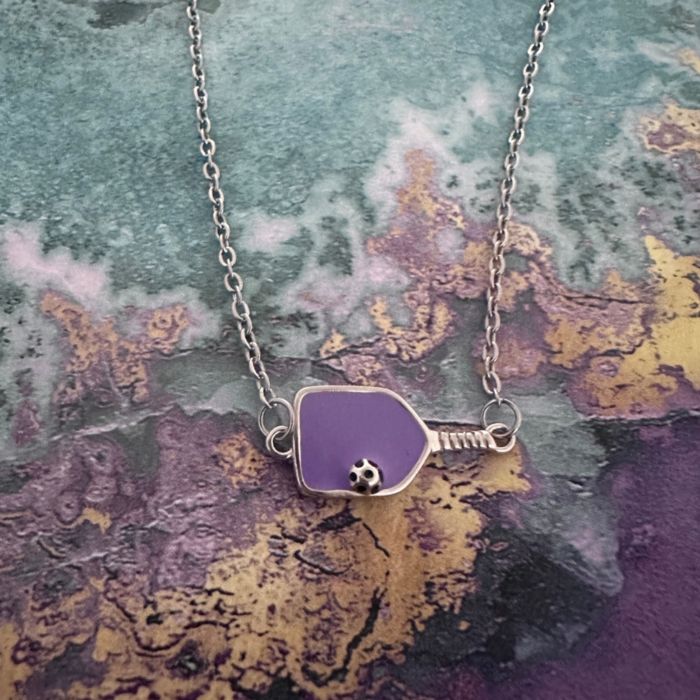 Sterling Silver Pickleball Paddle Necklace - Pickleball Jewelry | Born ...