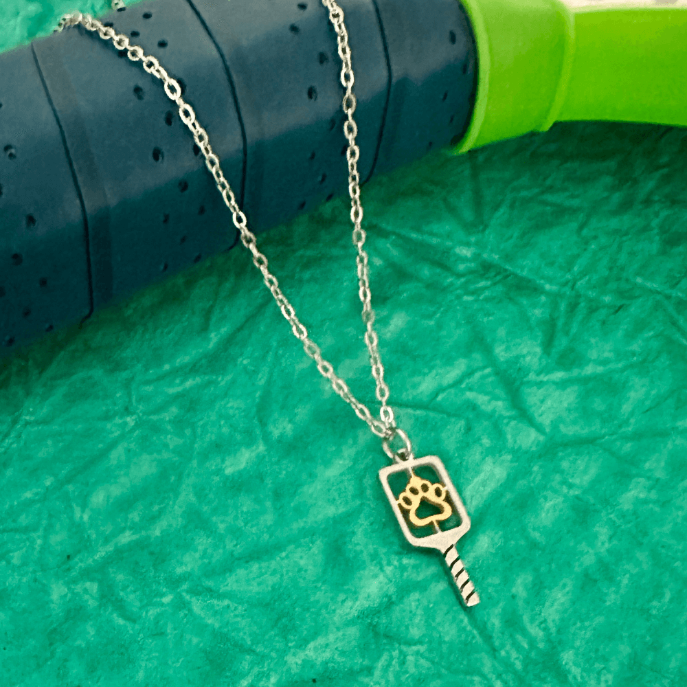 Pickleball Paw Necklace - Handmade in the USA | Born to Rally