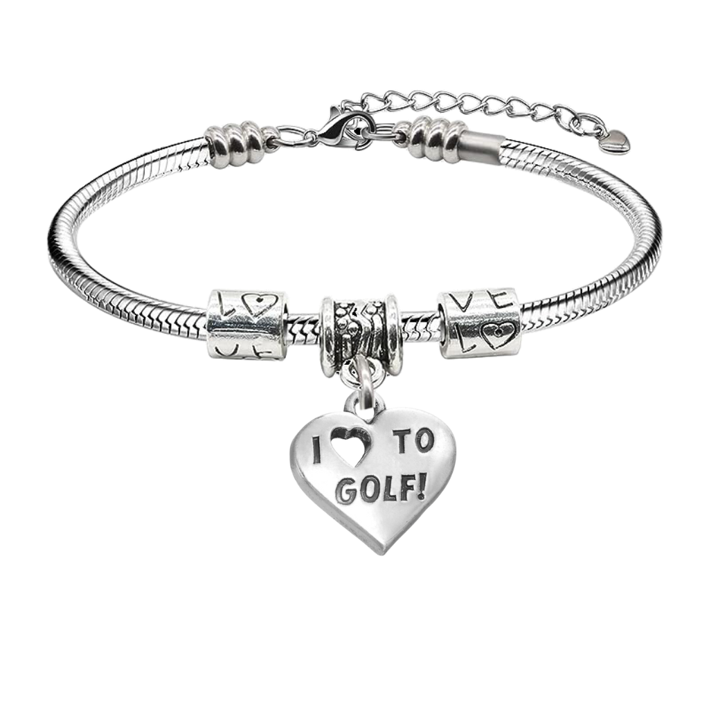 Golf Love Charm Bracelet- Pick Style