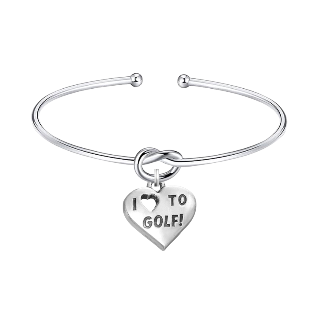 Silver Golf Knot Charm Bracelet