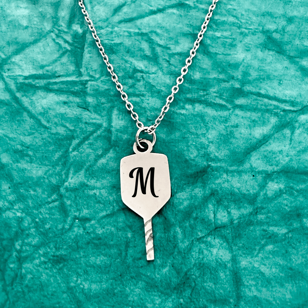 Personalized Pickleball Paddle Necklace with Name | Born to Rally