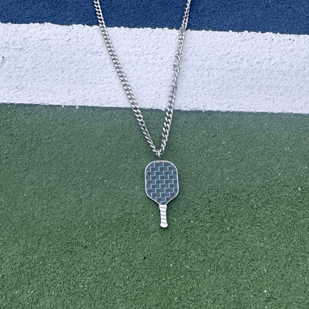 Men's Pickleball Carbon Fiber Necklace - USA Made | Born to Rally