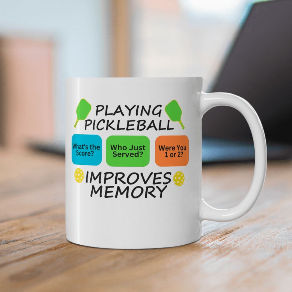 Pickleball Mug - Improves Memory | Born to Rally