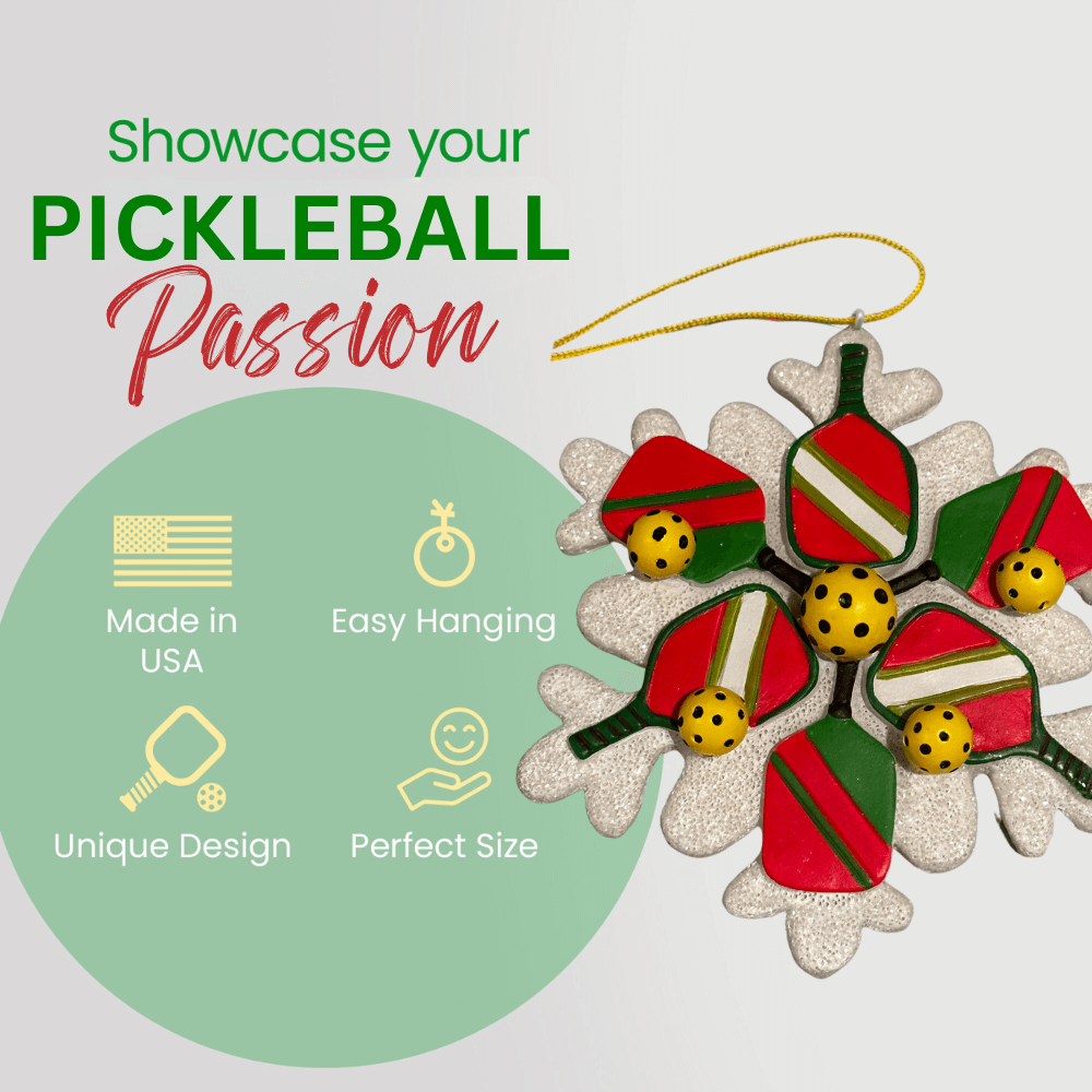 Pickleball Snowflake Christmas Ornament | Born to Rally