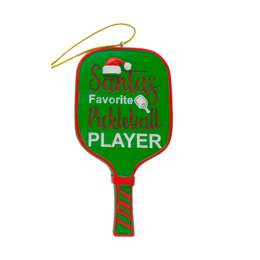 Pickleball Ornament - Santa's Favorite Pickleball Player | Born to Rally