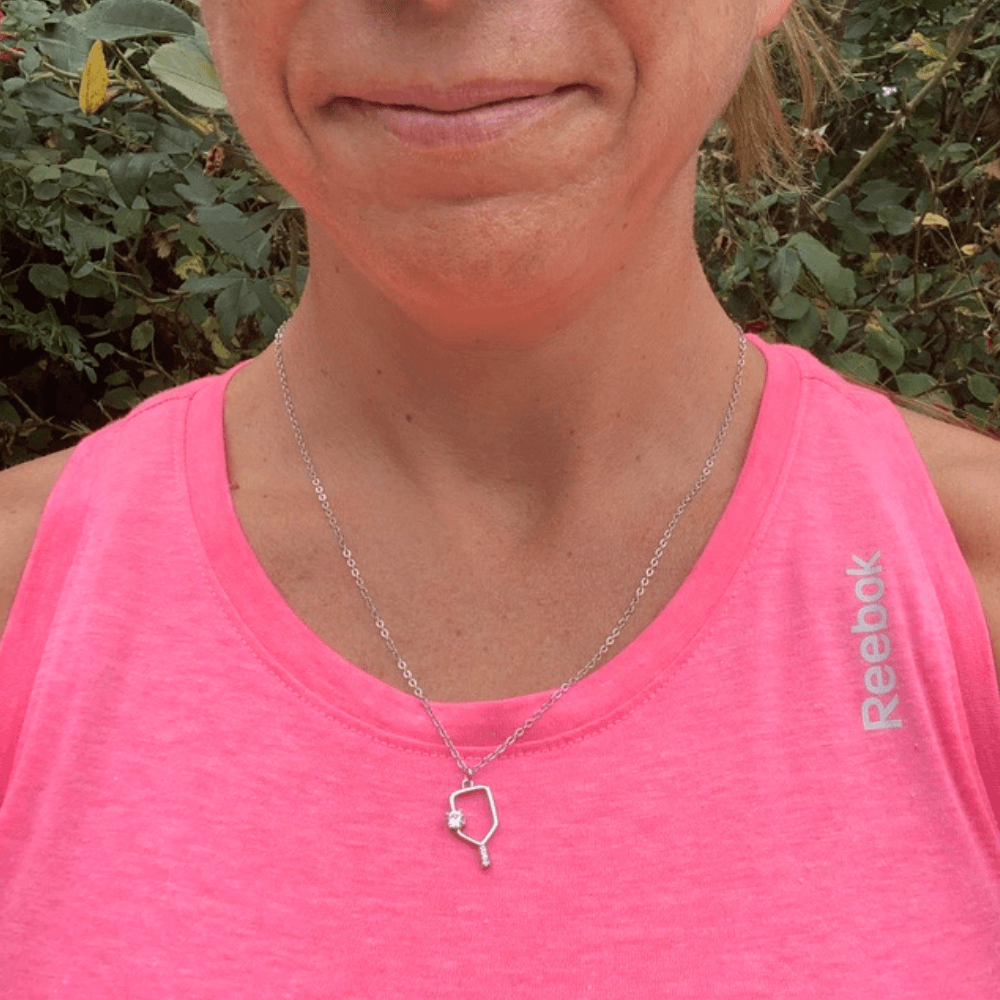 Pickleball Charm Necklace - Handmade in the USA - Born to Rally