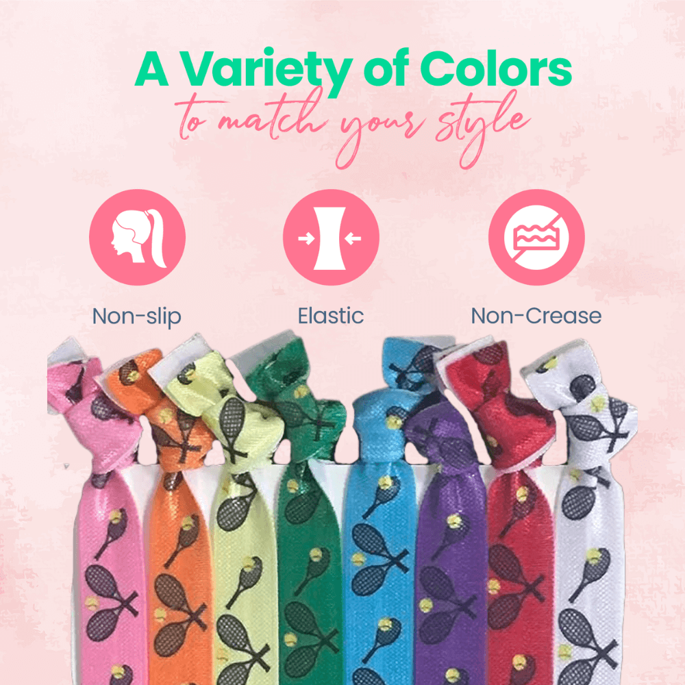 Tennis Hair Ties in Different Colors - Fun & Practical | Born to Rally