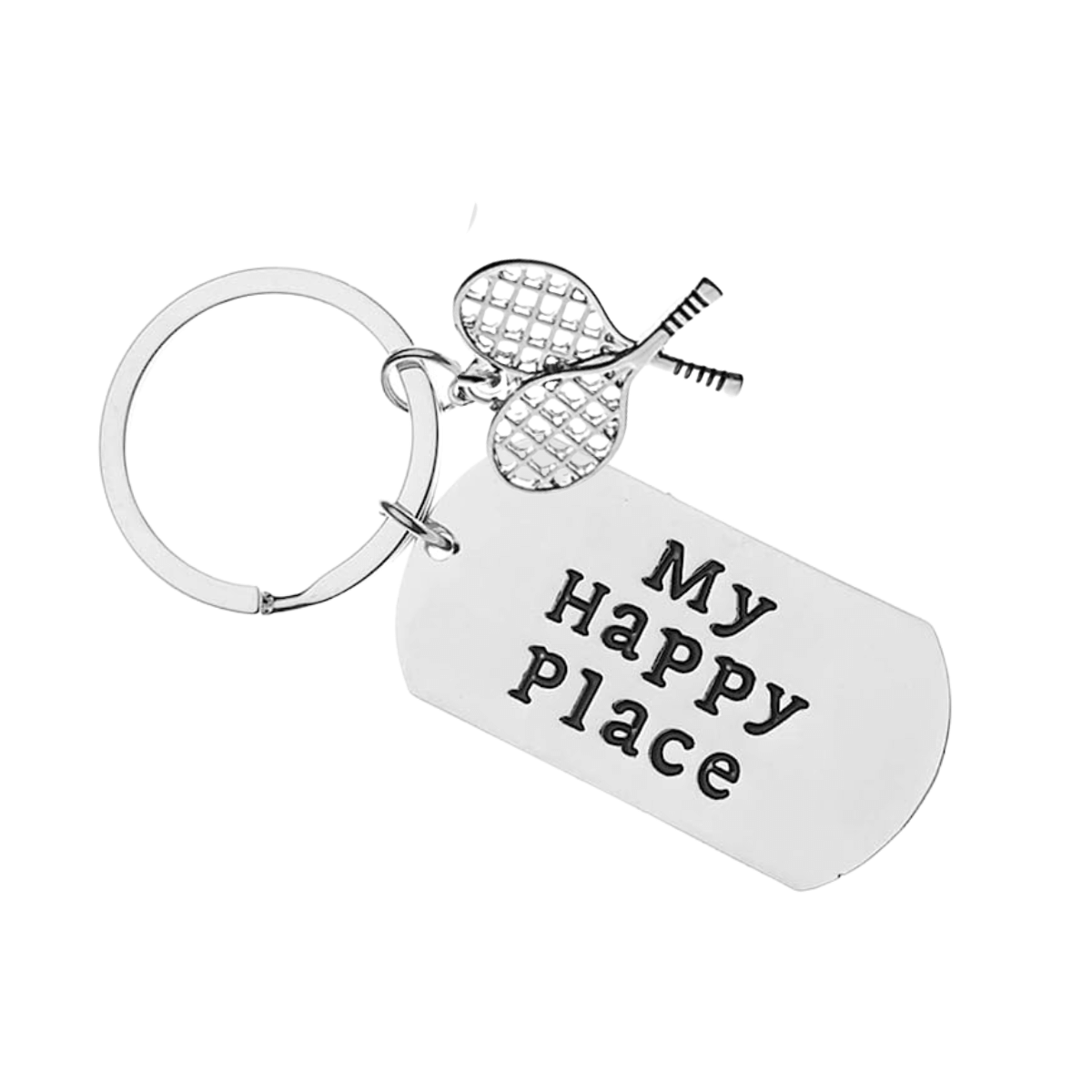 Tennis Keychain - Tennis My Happy Place | Born to Rally