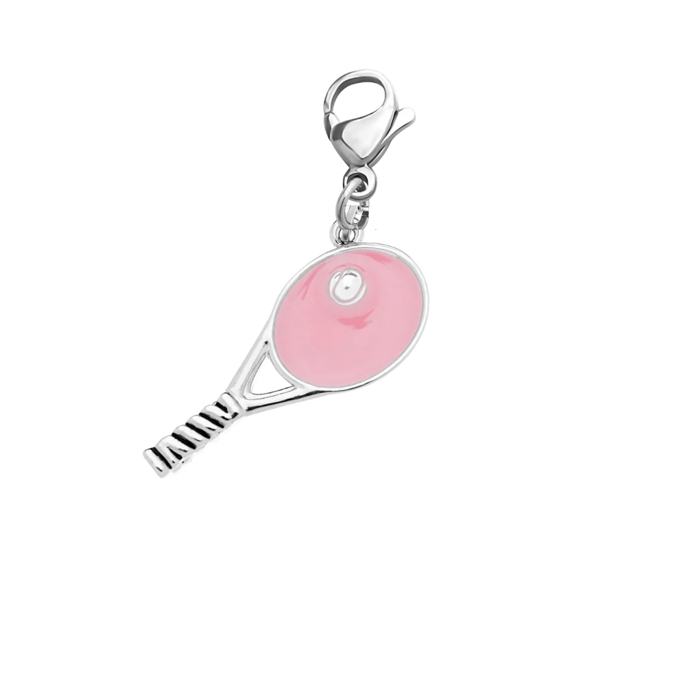 Color Pop Tennis Racket Charm - Zipper Pull | Born to Rally