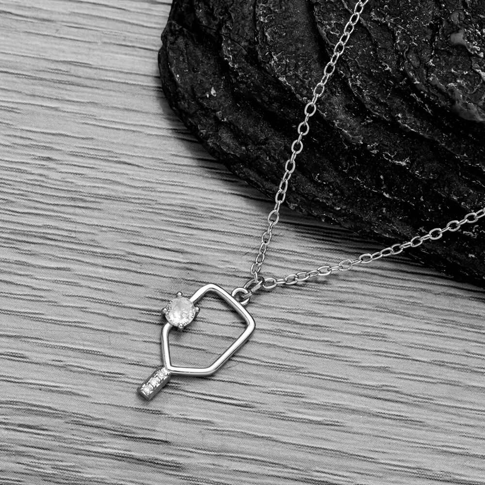 Pickleball Charm Necklace - Handmade in the USA - Born to Rally