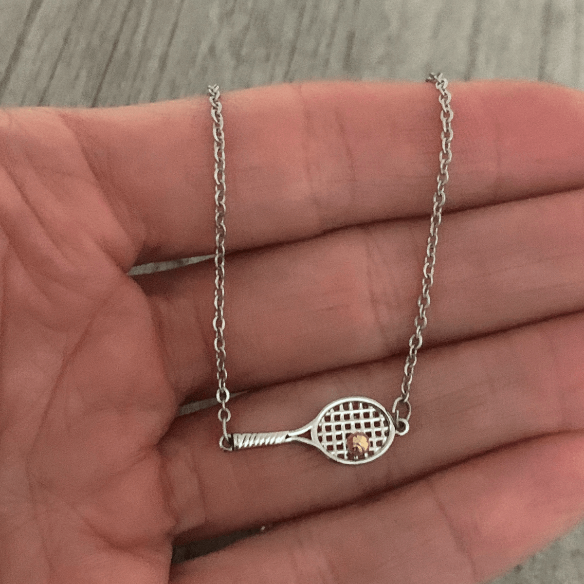 Tennis Racket Necklace - Silver - USA Made | Born to Rally